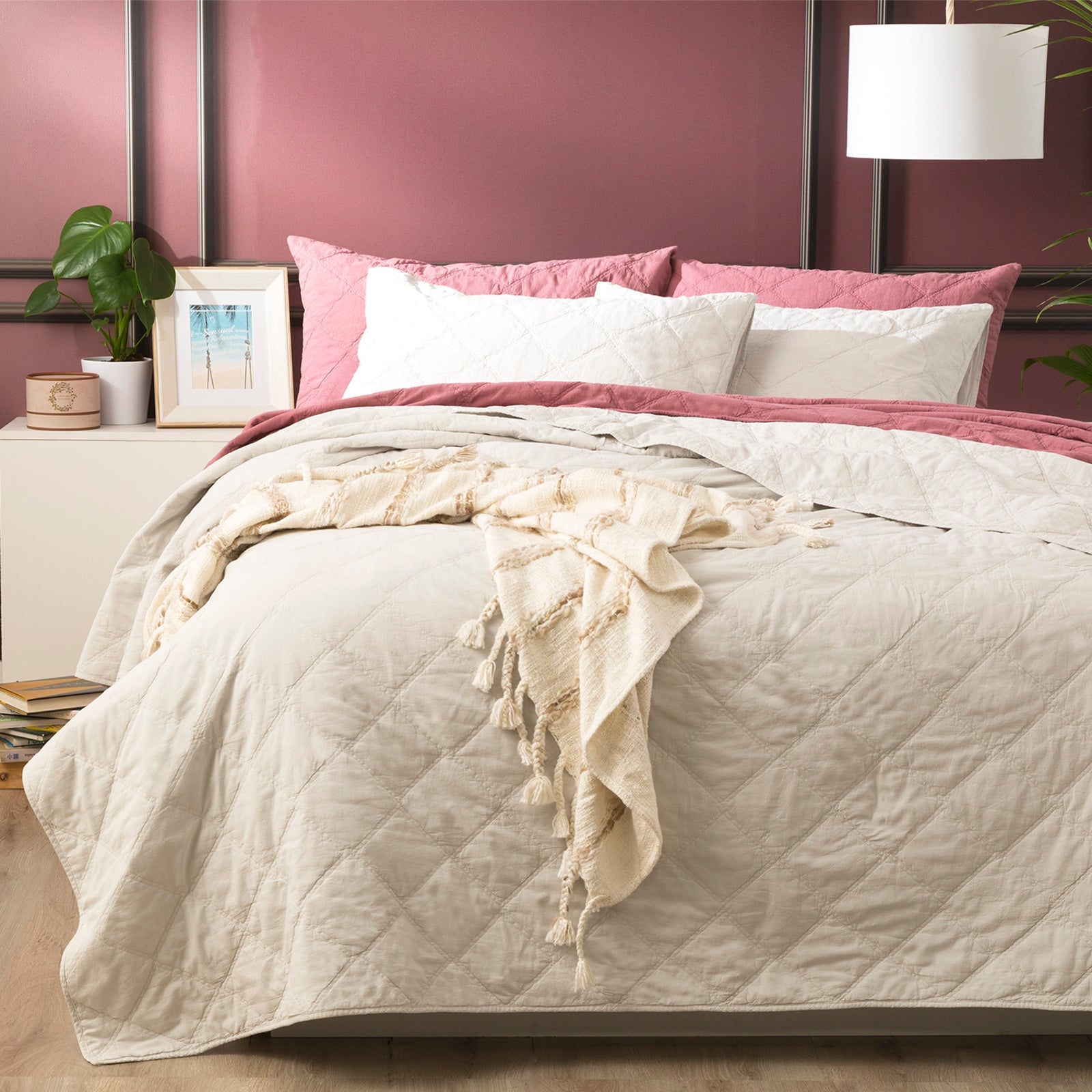 Beige Coverlets-Luxurious Beige Coverlet with Free Delivery