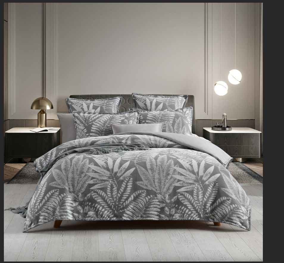 Jacquard Black Quilt Cover Raven