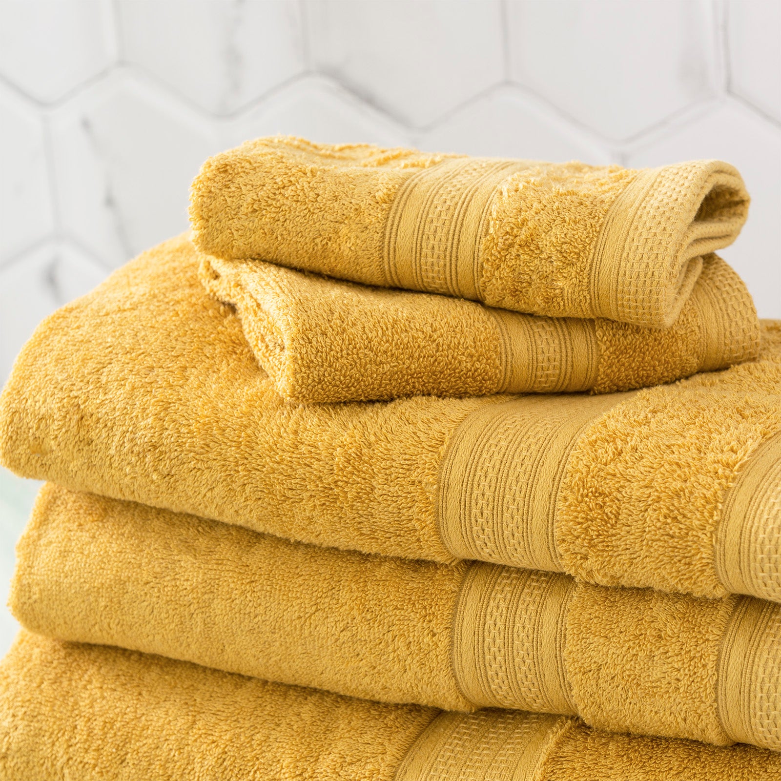 Stella Bamboo Yellow Towels| Mustard Hand Face Gym Towel