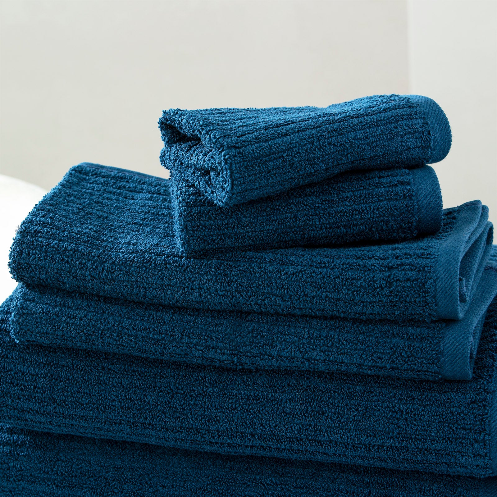 Cobblestone Ribbed Towels Ink| Hand Face Gym Towel