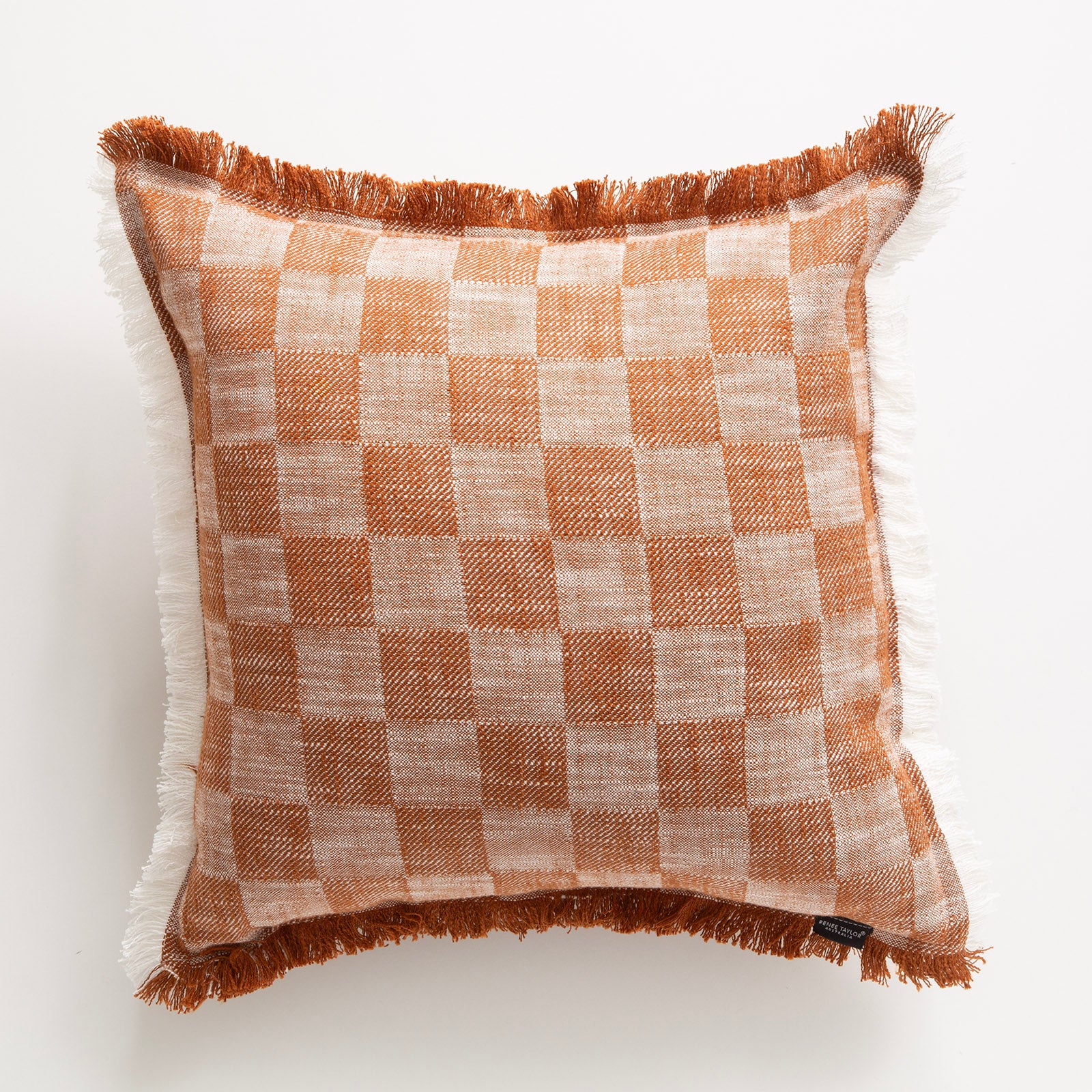Checkered Cushion Cover Noah Terracotta | Decorative Cushions