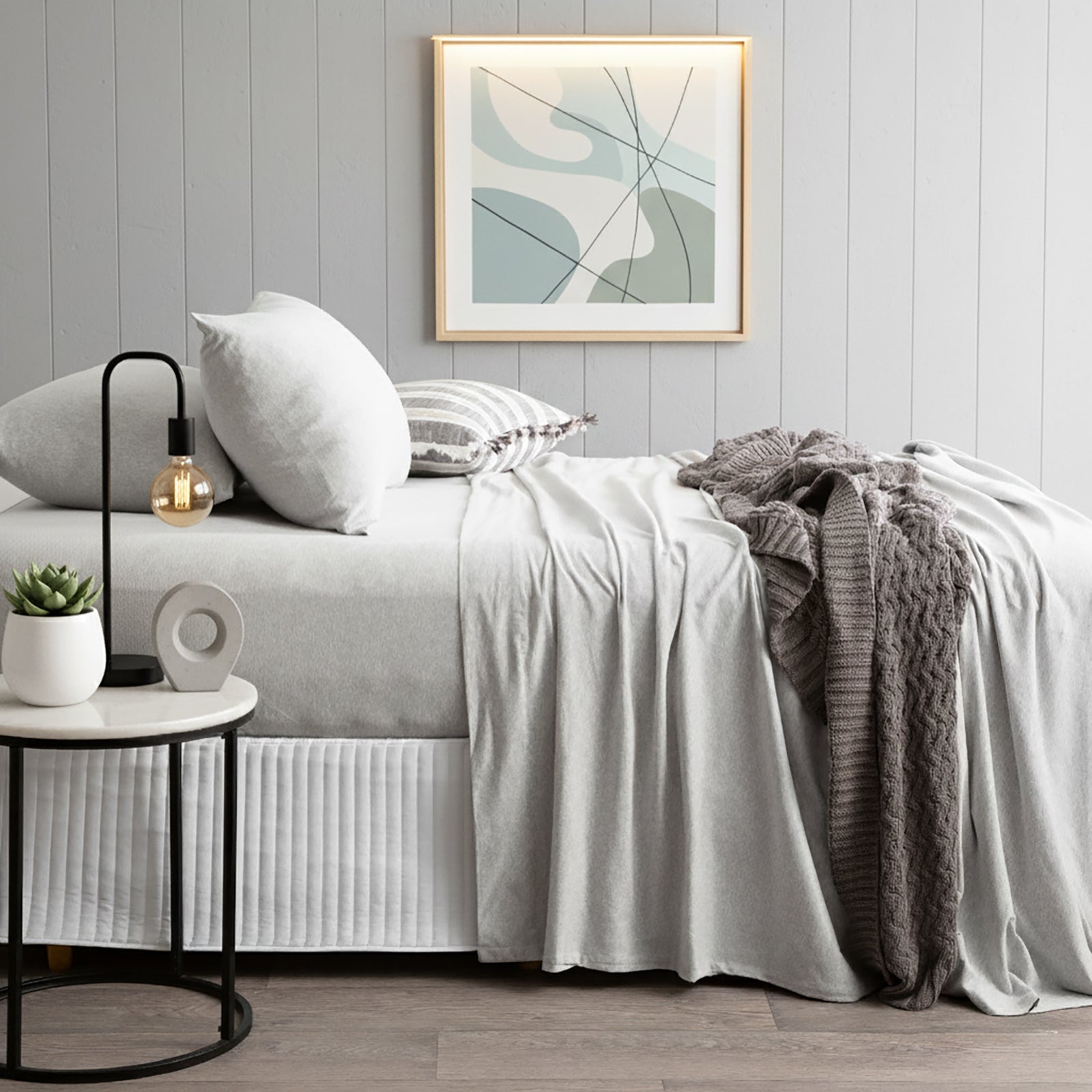 Jersey Sheet Set Grey Marle