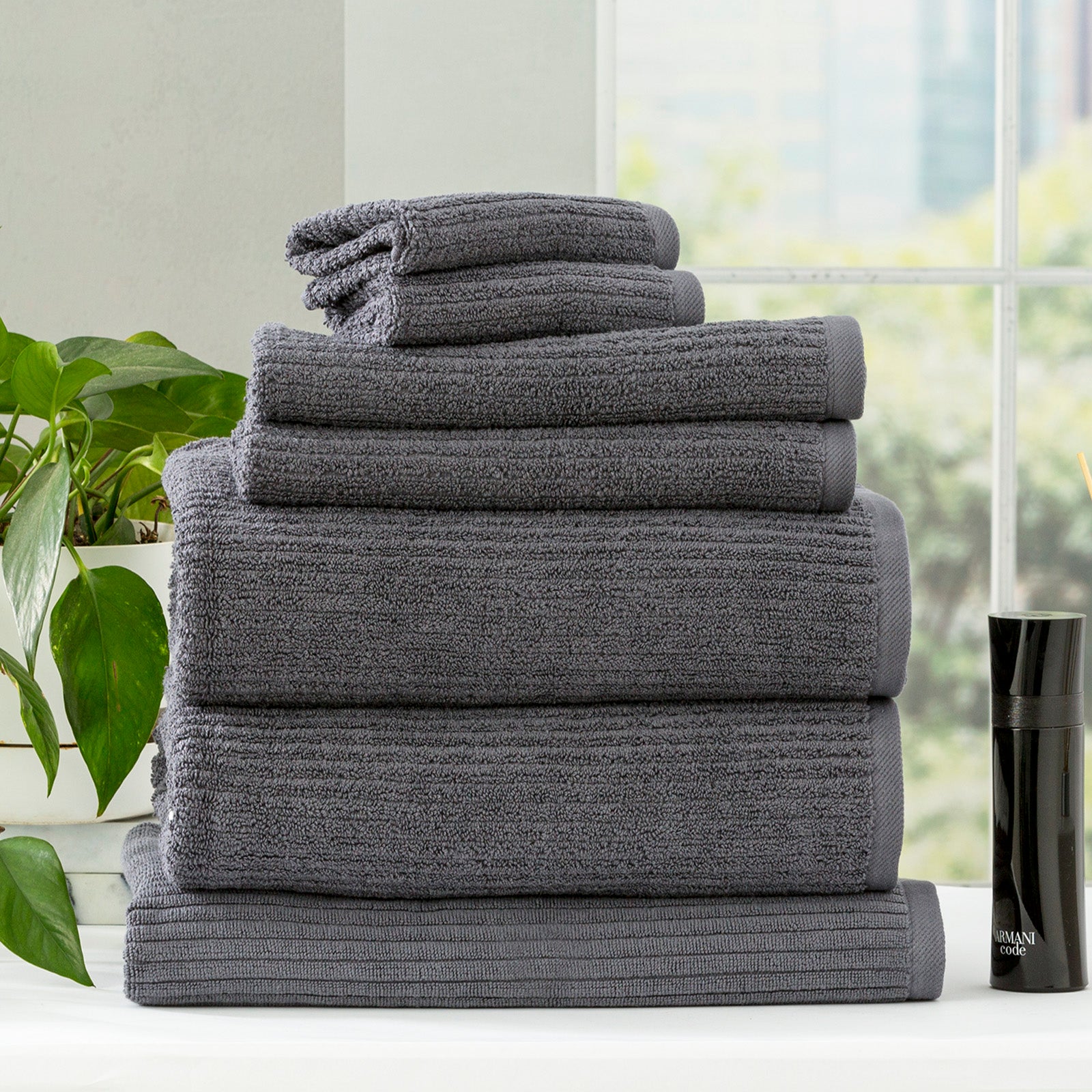 Ribbed Towels|Cobblestone Granite bath towels sets