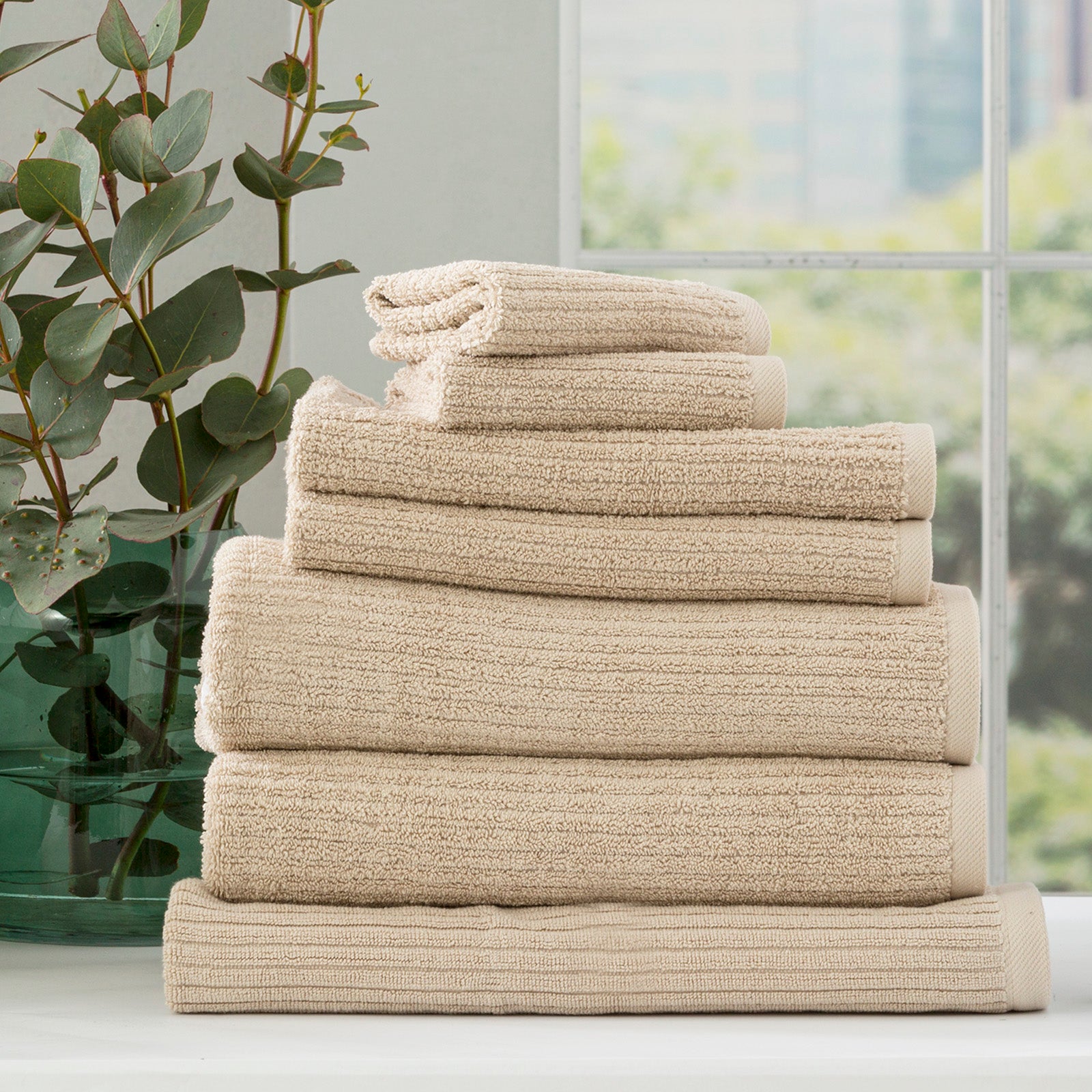 Ribbed Towels|Cobblestone stone bath towels sets
