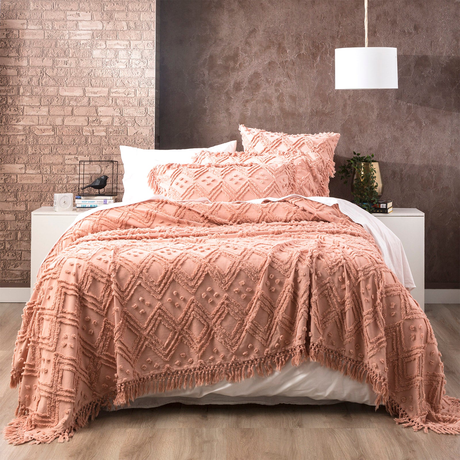 Quilted bed covers Pink|Bed cover