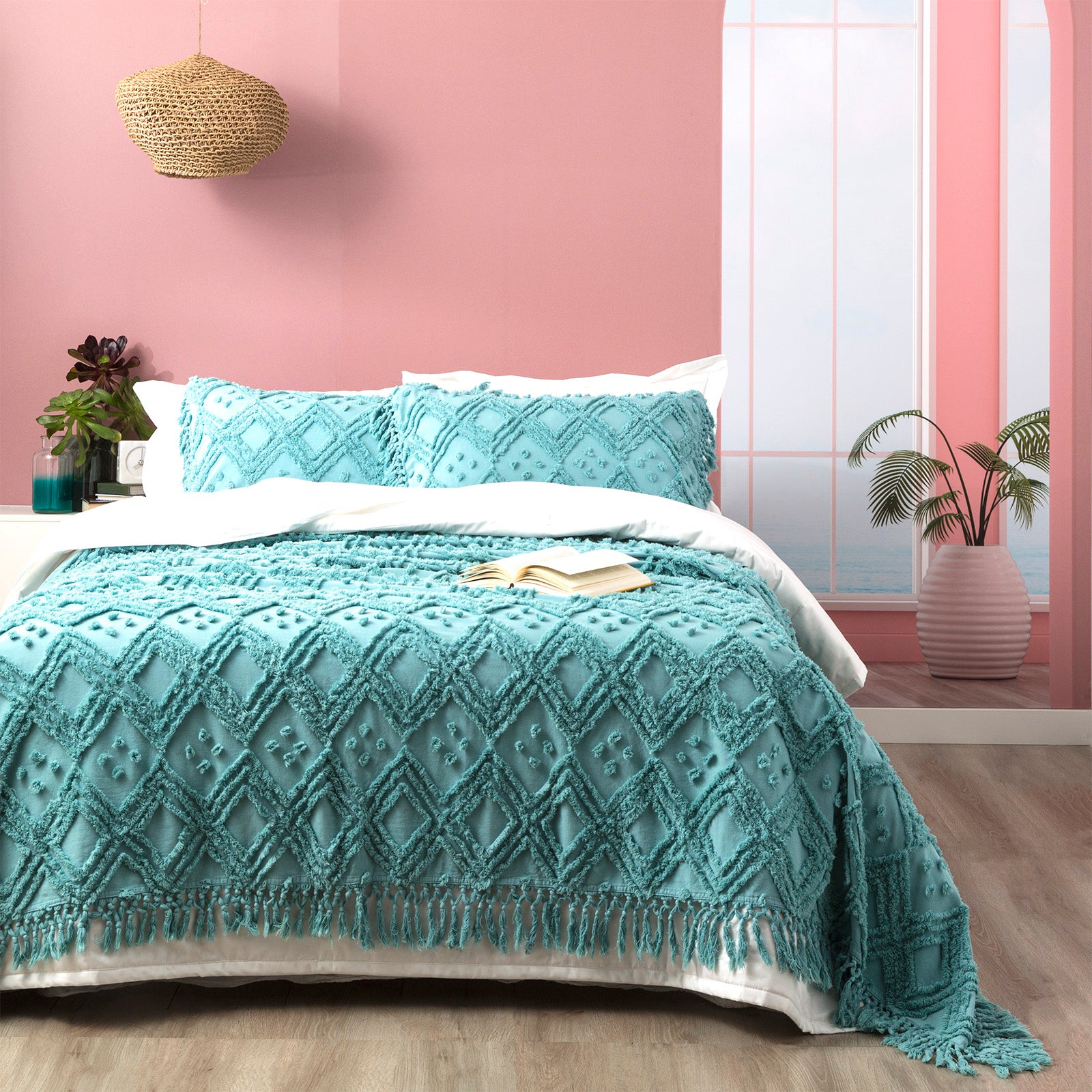 Quilted bed covers Blue|Bed cover
