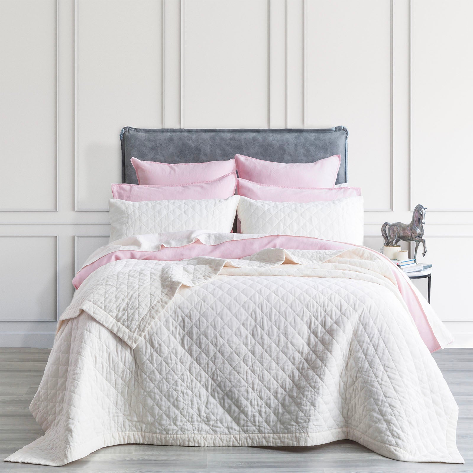 Bedspreads | Coverlet | Comforter Set | Linen Cavallo White Coverlet