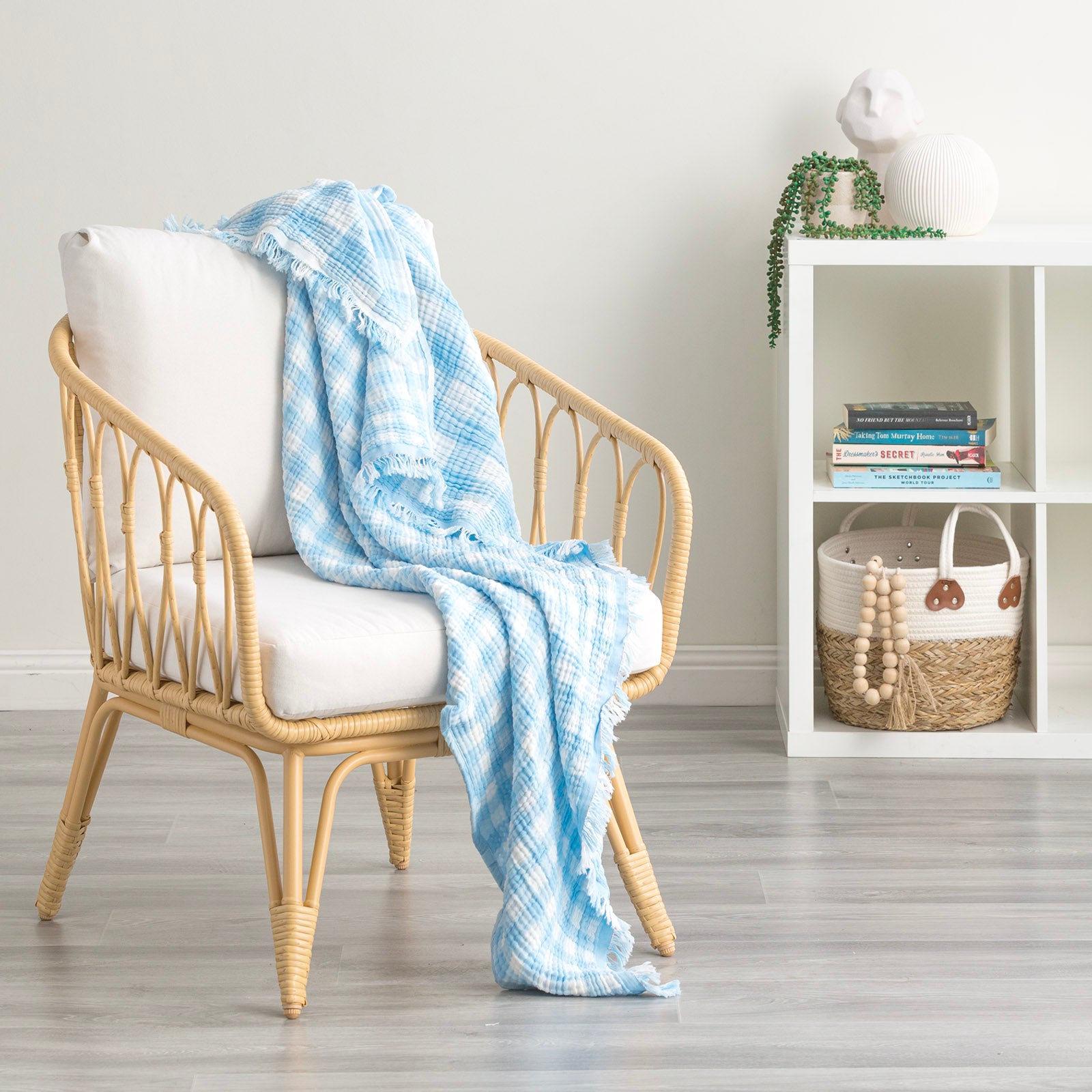 Reversible Throw | Atlantic Blue Throw | Checkered Throw |Throw Blanket ...