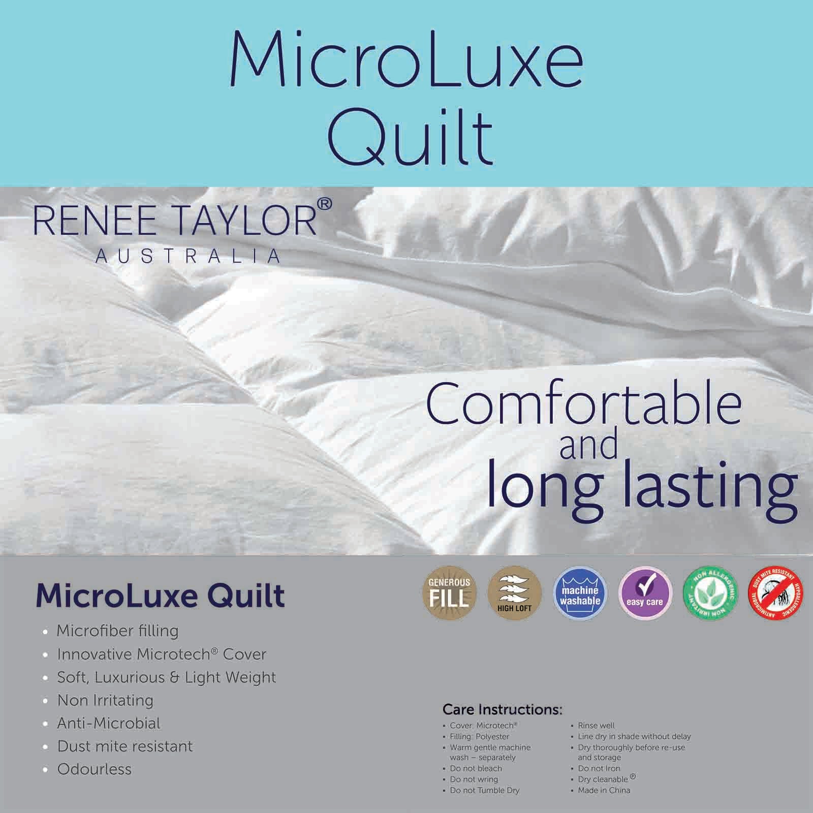 Quilt|Microluxe down alternate quiltwith premium microfiber filling